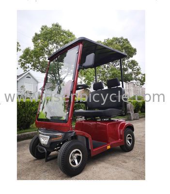 large Size 4 Wheel Electric Mobility Scooter With Roof For Disabled Man red