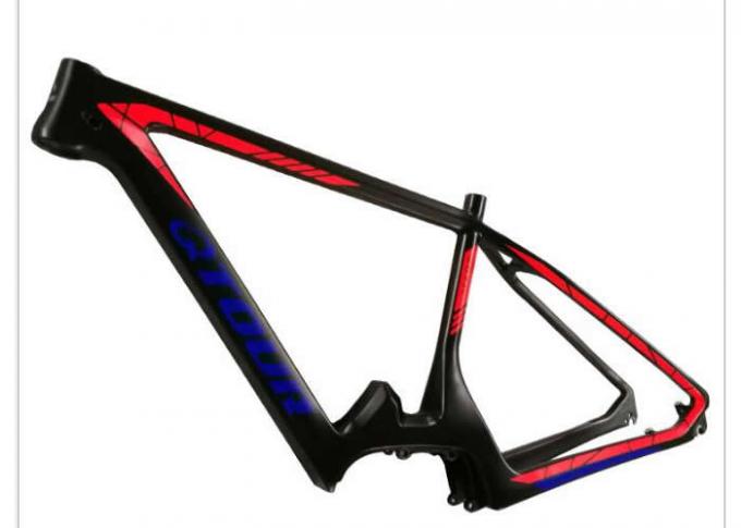 27.5er Carbon Fiber Ebike MTB Frame Fits with Bafang Mid-Drive System