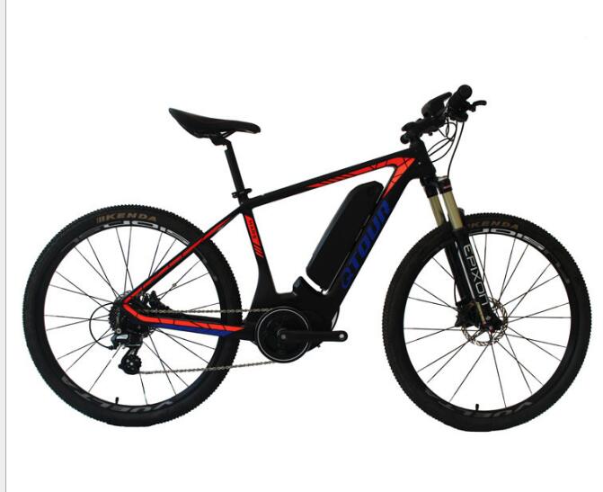 27.5er Carbon Fiber Ebike MTB Frame Fits with Bafang Mid-Drive System